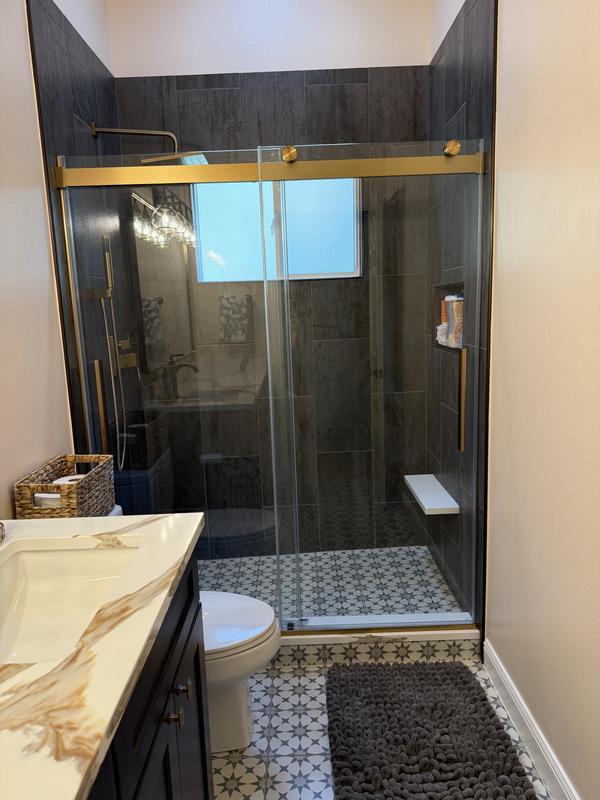 Shop Delta EverEdge 60-in W x 32-in D x 72-in H White 3 -Piece Direct ...