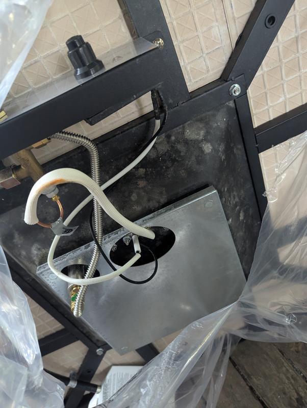 Nuu Garden 28.15-in W Black Iron Square Tabletop Propane Gas Fire Pit ...