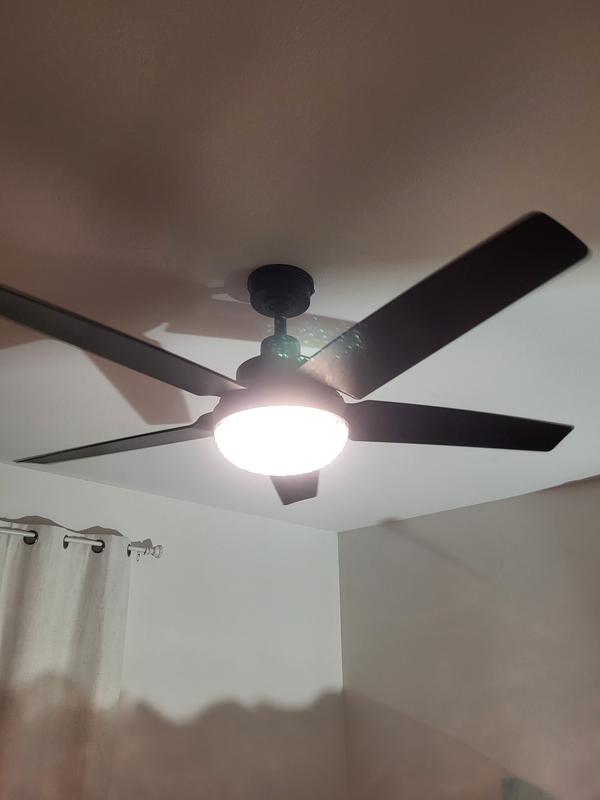 Harbor Breeze Avalyn 52-in Brushed Gold with Matte Black Blades Color ...