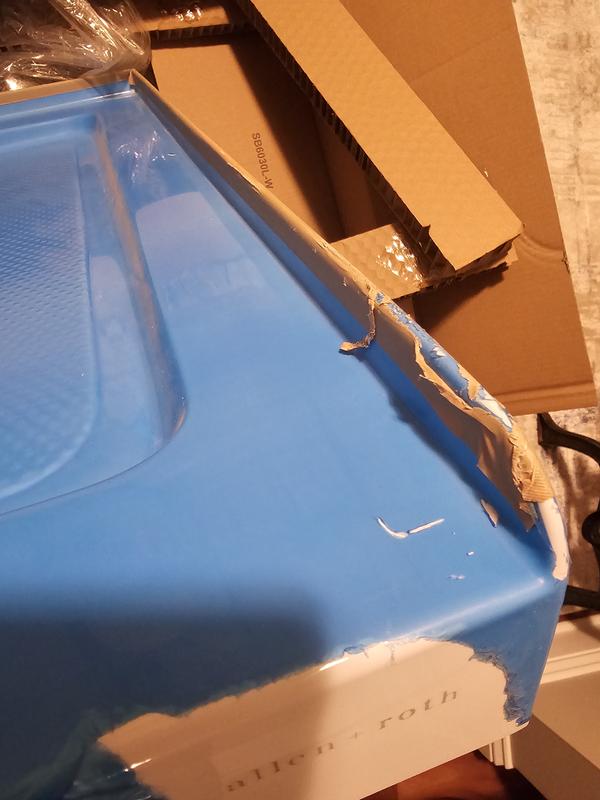 allen + roth Platform 48-in W x 34-in L White Single Threshold ...