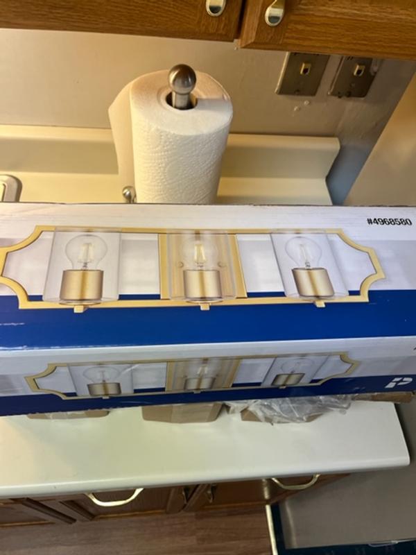 Progress Lighting Teigen 23.5-in 3 -Light Gold Traditional Vanity light ...