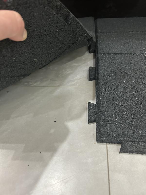 Rubberific 16-in L x 16-in W x 0.625-in H Square Red Smartloc Rubber ...