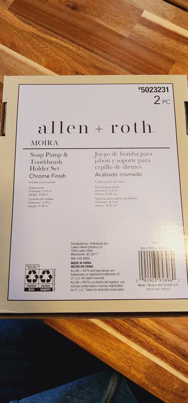 allen + roth Clear 12-oz Capacity Freestanding Soap and Lotion ...