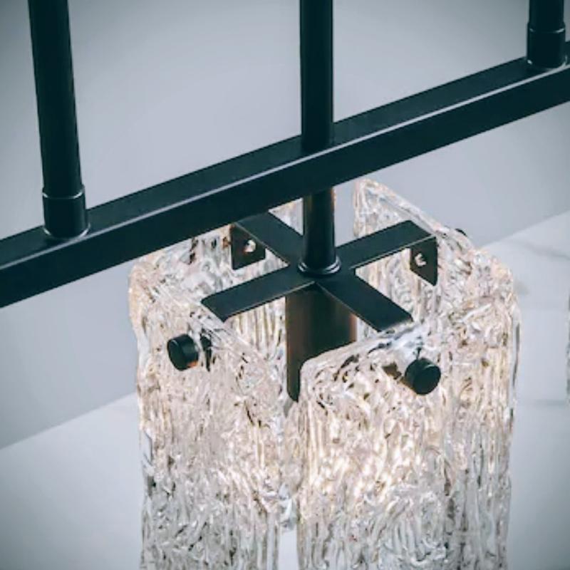 KAWOTI Quinn 5 -Light Black and Brass Modern/contemporary Textured ...
