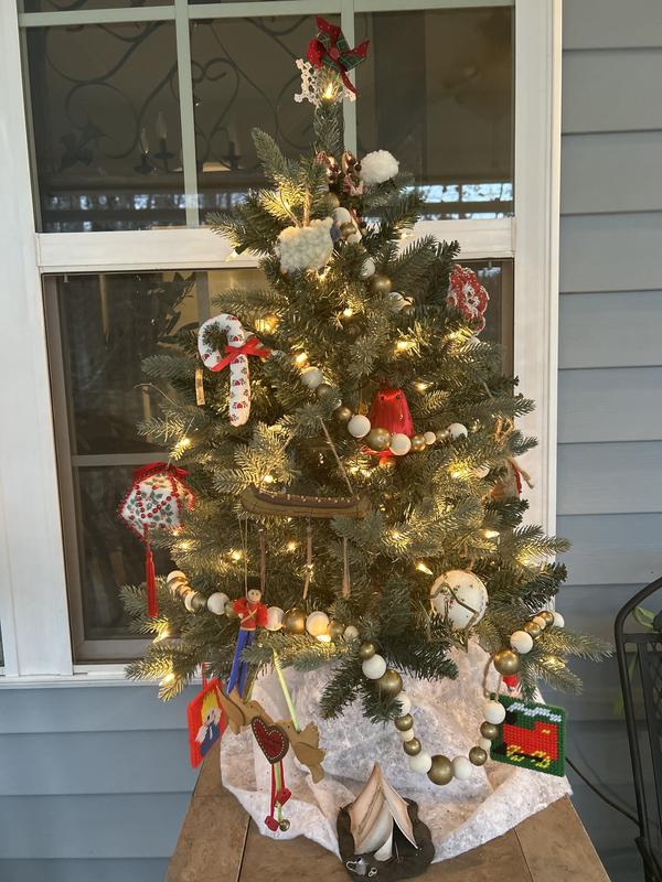 National Tree Company 3-ft Pre-lit Artificial Christmas Tree with White ...