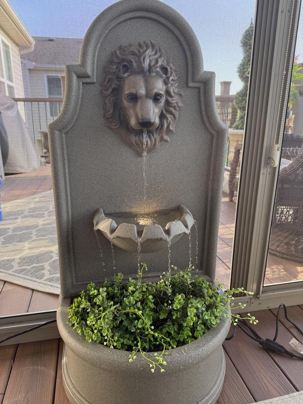 allen + roth 40-in H Plastic Electric Powered Wall Outdoor Fountain ...