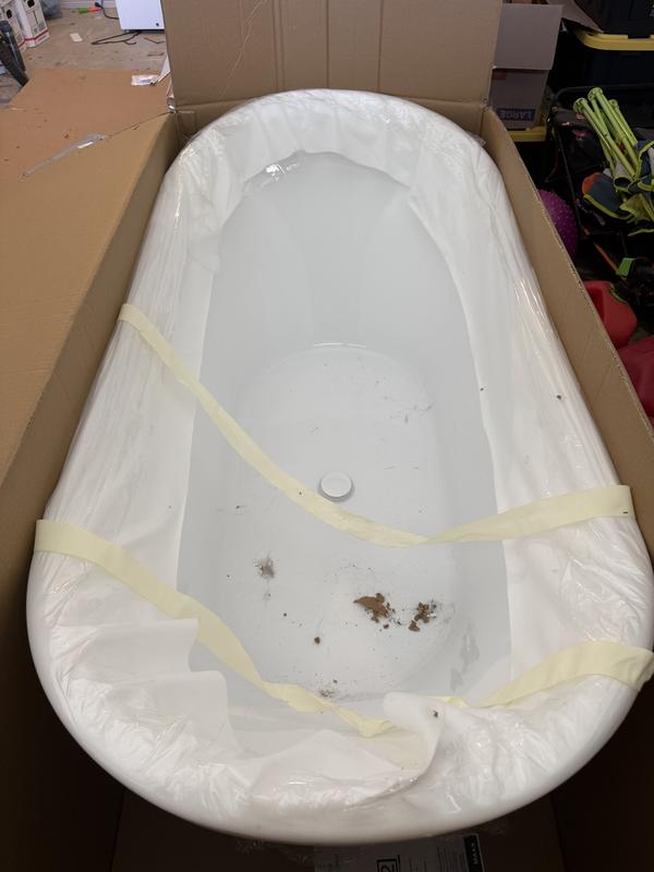 MAAX Mahaba 29-in x 60-in White Acrylic Oval Freestanding Soaking ...