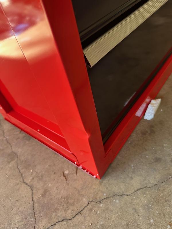 CRAFTSMAN 2000 Series 40.6-in L x 34-in H 7-Drawers Rolling Red Wood Work Bench CMST98271RB at ...