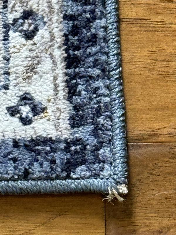 allen + roth Evelyn 4 X 6 (ft) Blue Indoor Geometric French Country ...