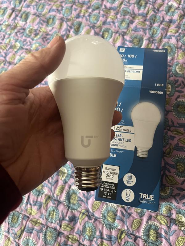 Utilitech 3-way 150 -Watt EQ A21 Daylight Screw bases LED General purpose Light Bulb in the ...