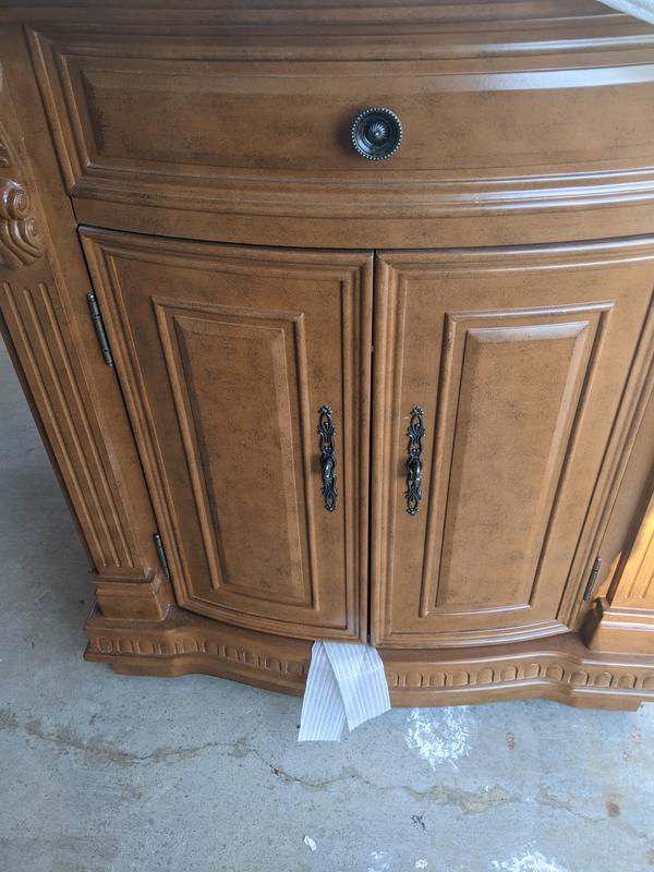Silkroad Exclusive 85-in Cherry Undermount Double Sink Bathroom Vanity ...