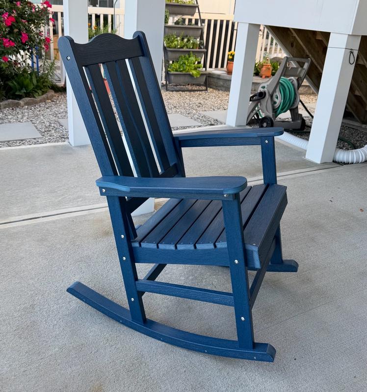 Livewood Classic Rocking Chair Set of 2 Coffee HDPE Frame Rocking Chair ...