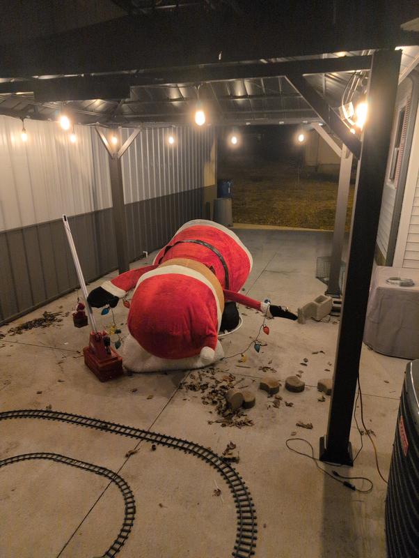 Holiday Living 8-ft LED Pop-Up Santa Decoration ES79-045A at Lowes.com