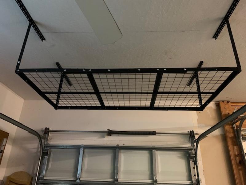 Fleximounts Adjustable Height Overhead Garage Storage 600-lb in Black ...