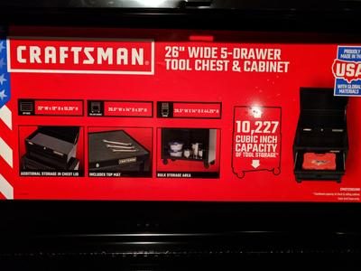 CRAFTSMAN 1000 Series 26.5-in W x 44.25-in H 5 Ball-bearing Steel Tool ...