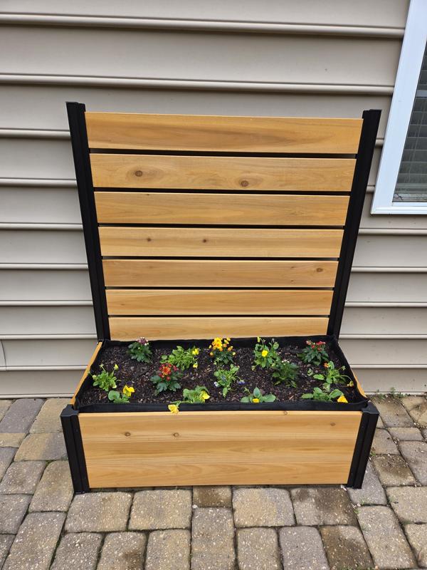 Enclo Privacy Screens Concord 41-in W x 73-in H Wood Planter Box Cedar ...