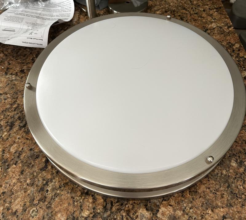 Lucere Semi Flush Mount 1-Light 16-in Brushed Nickel LED Semi Flush ...