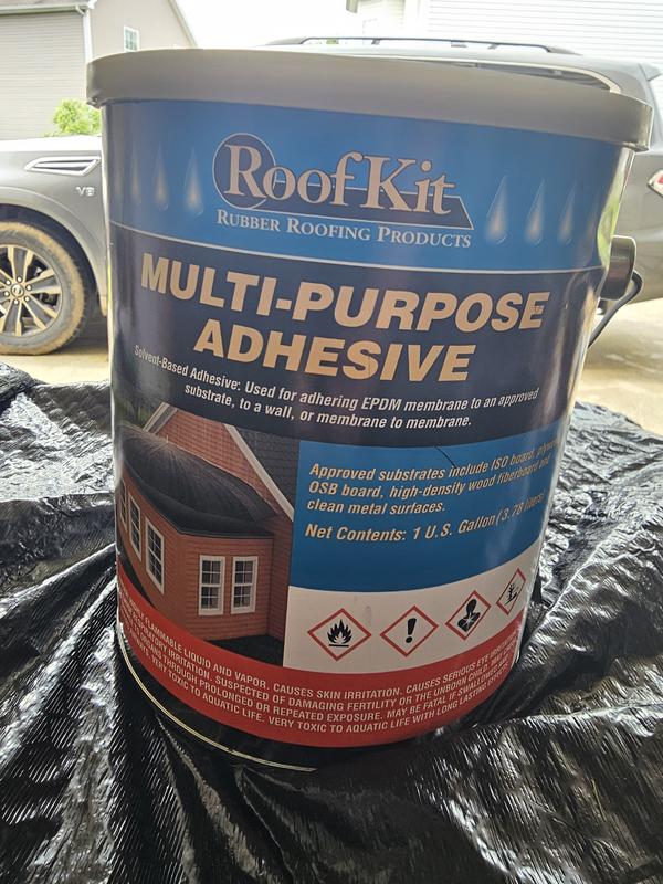 RoofKit Roofing Products Multipurpose 128-fl oz Black Roof adhesive in ...