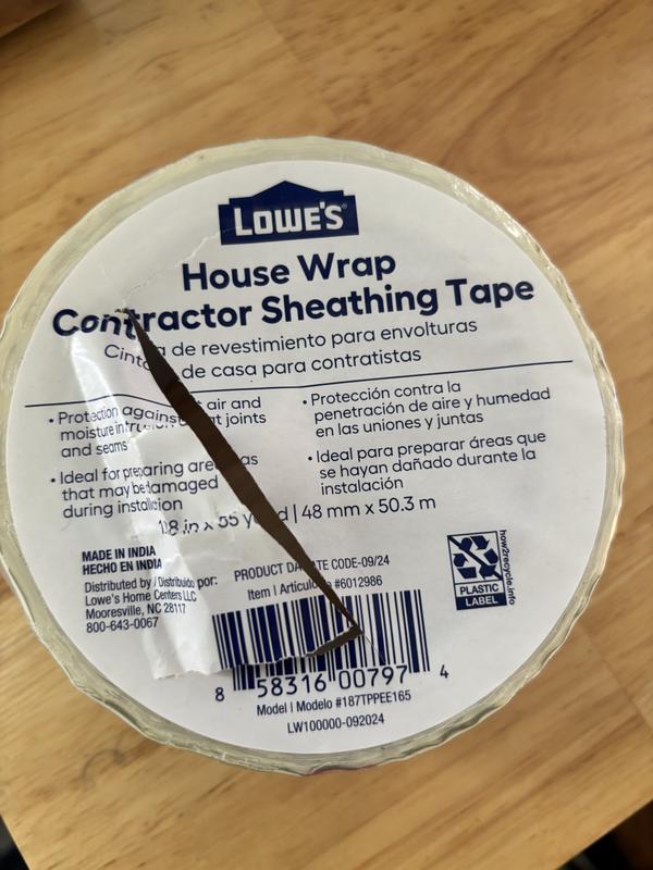 Lowe's 1.87-in x 165-ft Housewrap Tape in the House Wrap Tape ...