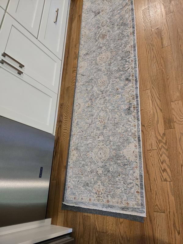 allen + roth with STAINMASTER Sapphire Petals 4 X 6 (ft) Blue Indoor ...