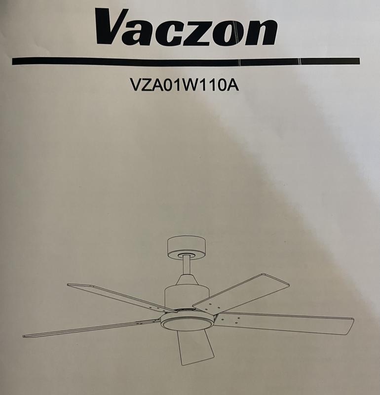 VACZON 52-in Matte White Integrated LED Indoor Ceiling Fan with Light ...