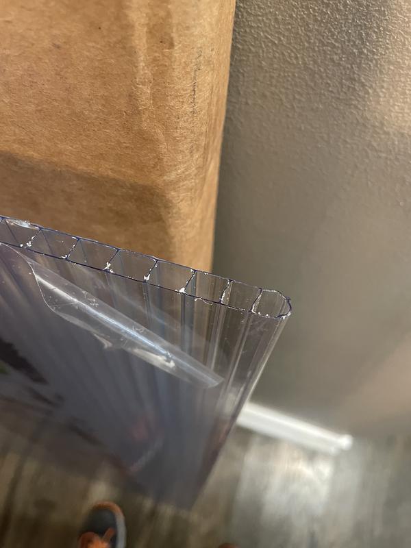 Sunlite 4-ft x 4-ft Corrugated Clear Polycarbonate plastic Roof Panel 5 ...