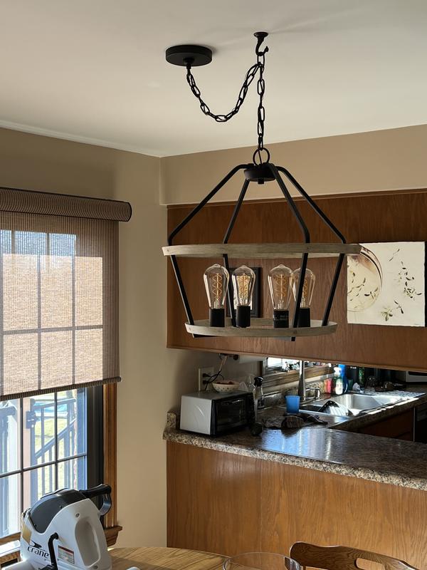 Quoizel Sumpter 4 -Light Matte Black Farmhouse Metal Cage Lantern ...