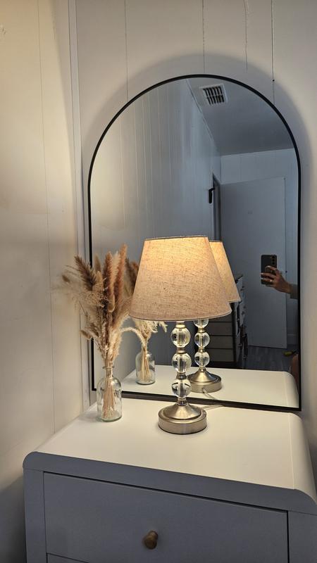 BEAUTYPEAK 26-in W x 37.0-in H Arch Gold Framed Wall Mirror in the ...