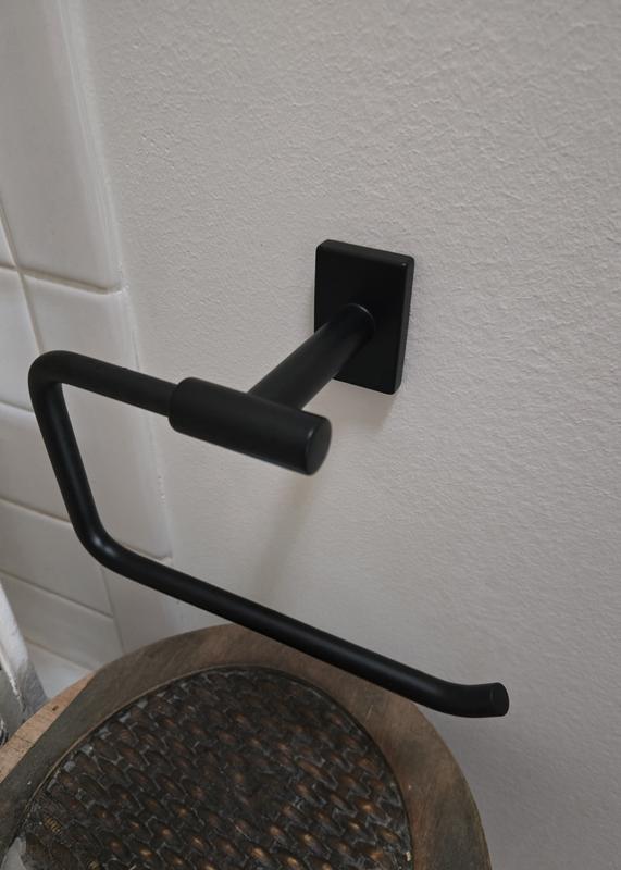 Franklin Brass Hartwell Matte Black Wall mount Euro Toilet Paper Holder ...
