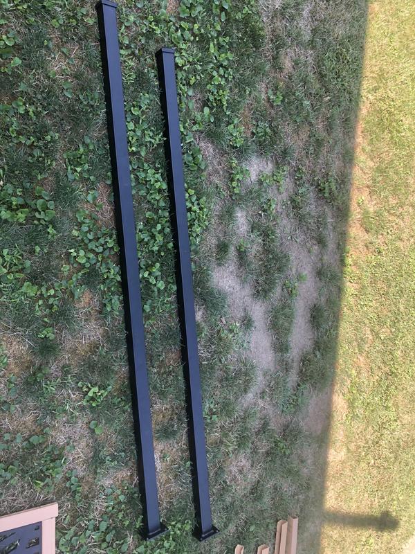 CATALYST 6-ft H x 2-in W Black Steel Fence Post in the Metal Fencing ...