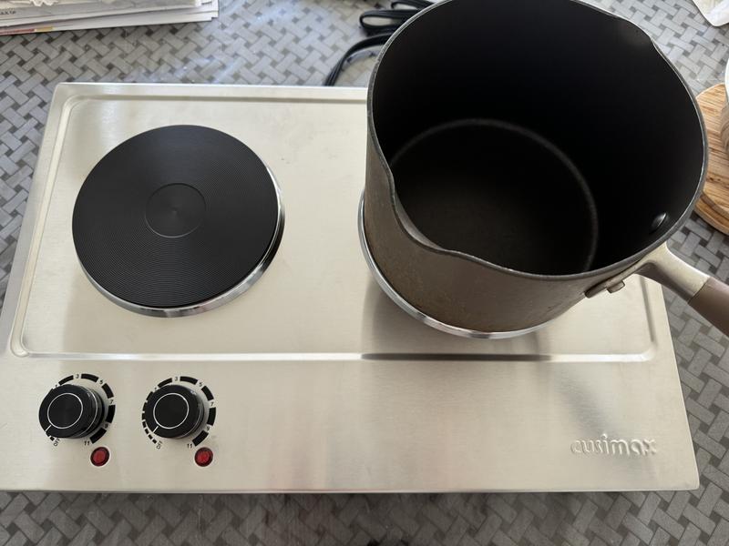 Jeremy Cass 14.57-in Stainless Steel Smooth Surface 2 Burners Electric ...