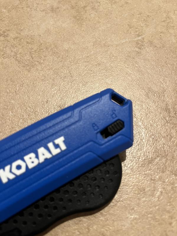 Kobalt Safety 18Mm 1-Blade Retractable Box Cutter Utility Knife with On ...
