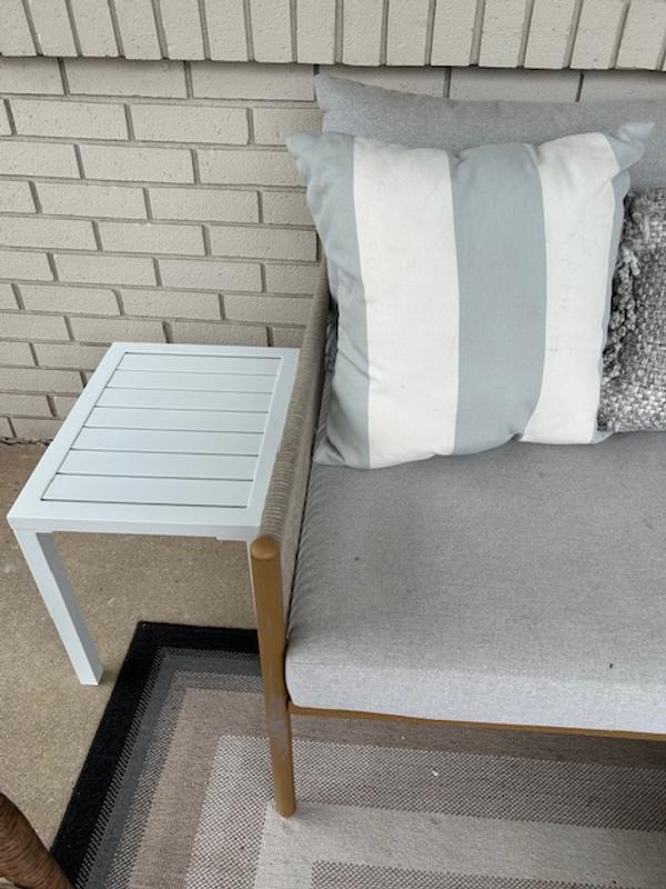 Crestlive Products outdoor side table Rectangle Outdoor End Table 13.7 ...