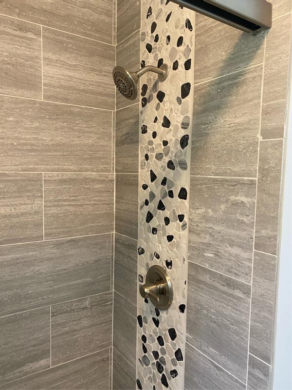 Style Selections Ridgemont Silver 3-in x 12-in Glazed Porcelain Stone ...