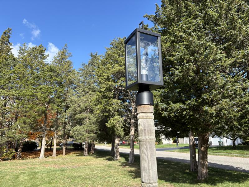 Hukoro 28-in Matte Black Modern/contemporary Outdoor Light post lantern ...