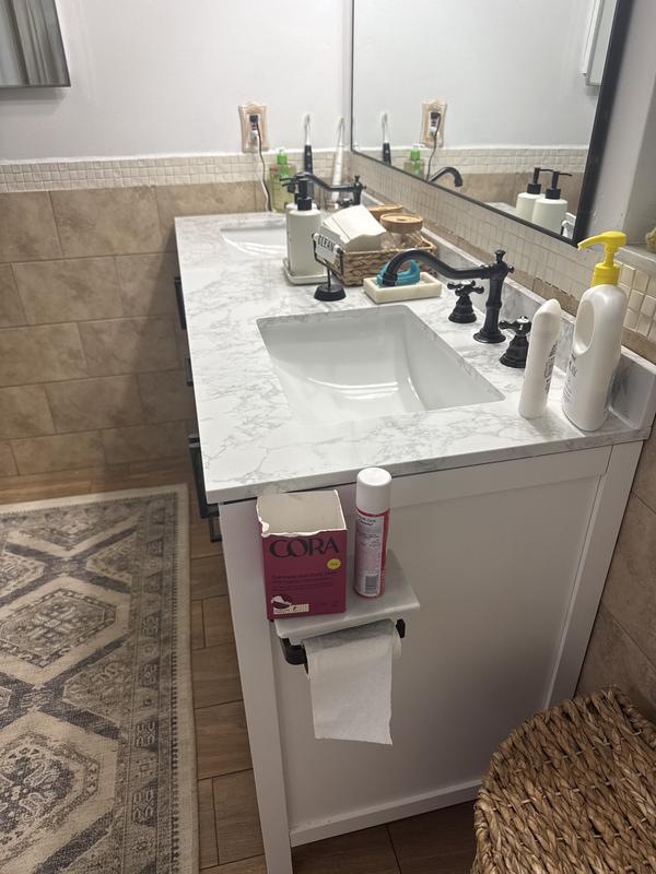 allen + roth Lenoir 72-in White Undermount Double sink Bathroom Vanity ...