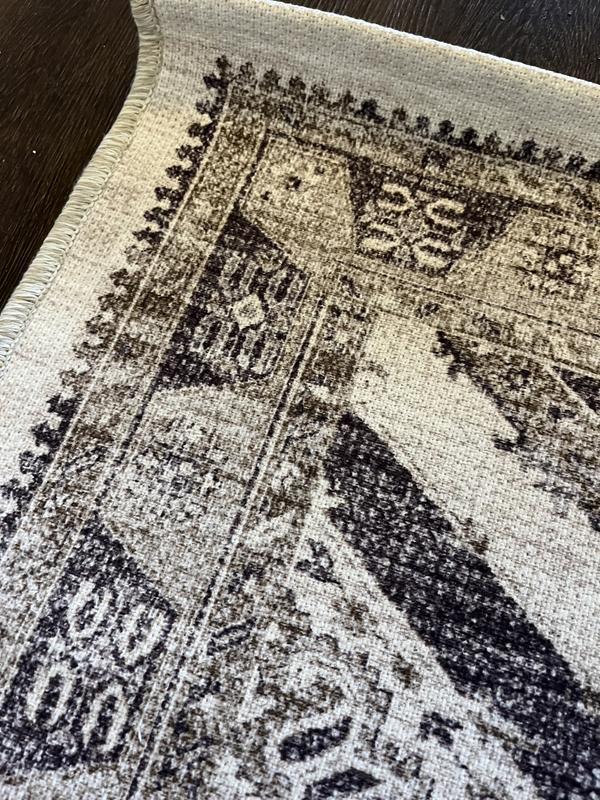 allen + roth 2 X 7 (ft) Grey Brown Indoor Distressed/Overdyed Machine ...