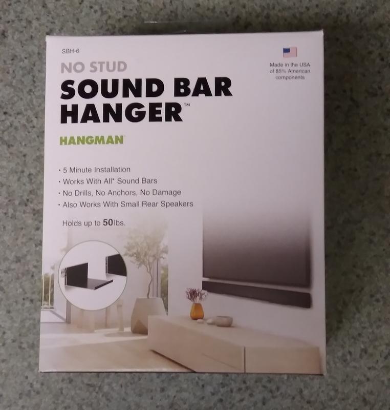 Hangman No Stud Fixed Indoor Wall Sound Bar Hanger (Hardware Included ...
