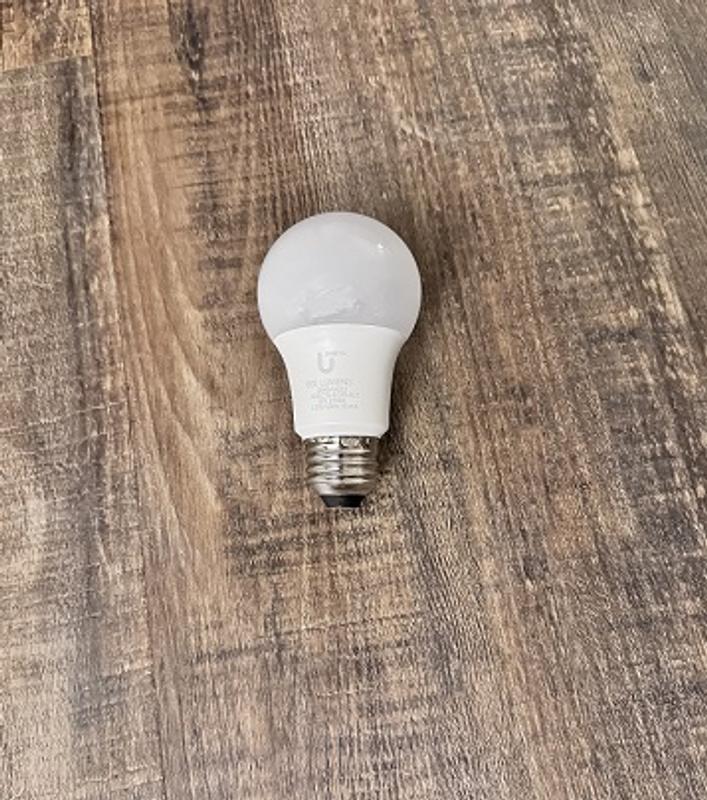 Utilitech 60 -Watt EQ A19 Soft white Screw bases Dimmable LED General purpose Light Bulb 8 -Pack ...