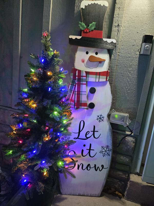 Holiday Living 4-ft Slim Hayden Pine Pre-lit LED Artificial Christmas ...