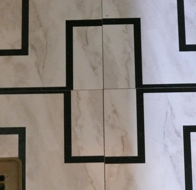 Achim Black Marble Black and White Patterned Look 2.75-mil x 12-in W x ...