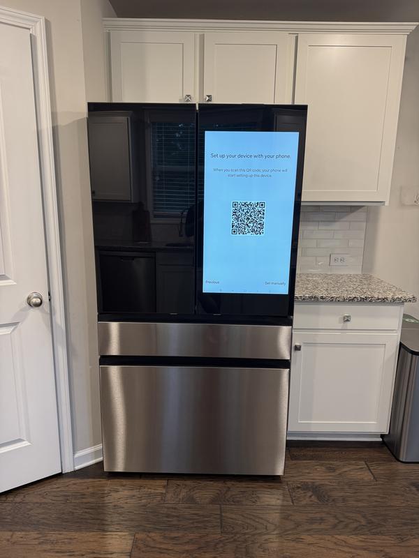 Samsung Bespoke AI Counter-Depth Family Hub 23-cu ft 4 -Door 36-in Wide ...
