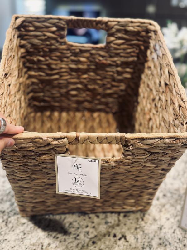 allen + roth Natural Baskets (13-in W x 13-in H x 13-in D) Natural ...