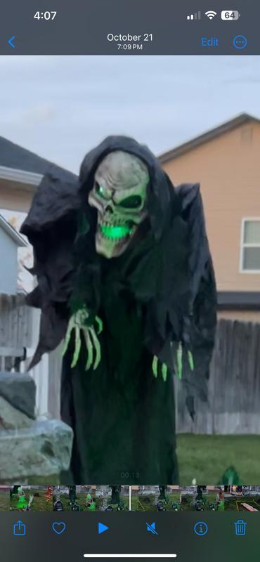 Haunted Hill Farm 7-ft Lighted Animatronic Colossal, the Hunched ...