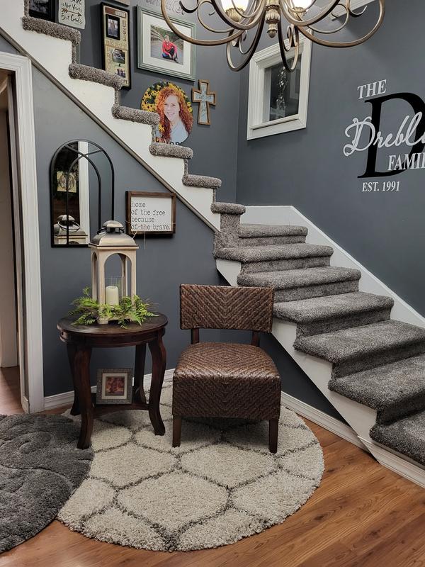 STAINMASTER (Sample) Chenille Jersey Brown 75-oz sq yard Polyester ...