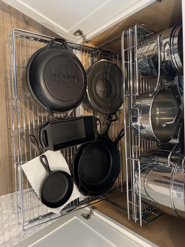 LOVMOR 2 Tier Individual Pull Out Cabinet Organizer 9in W x 21½in D ...