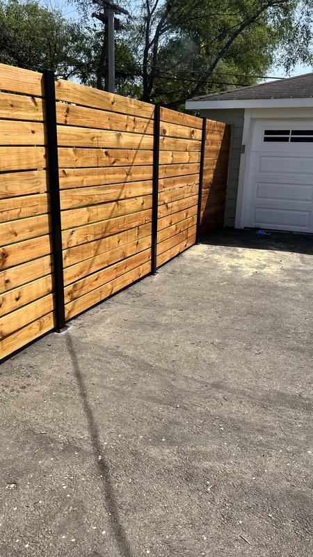 HOFT Line Post Kit C6 and Hardware 72-in W x 73.5-in H Black Aluminum ...