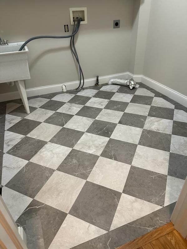 Style Selections Alpine Stone Off-white Stone Look 3-mil x 12-in W x 12 ...