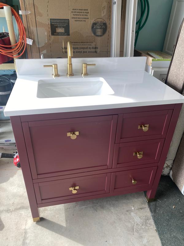 Avanity Alana 60-in Burgundy Red Undermount Double Sink Bathroom Vanity ...