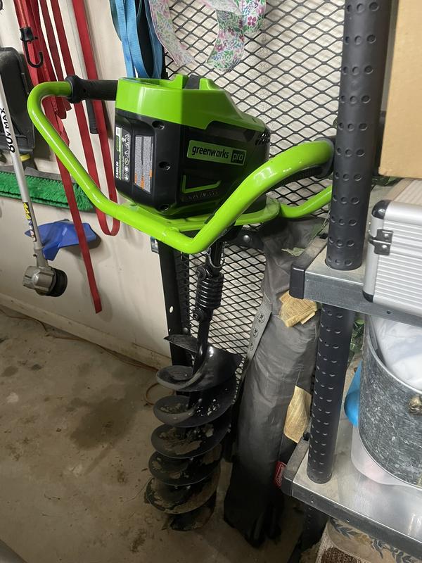 Greenworks 1-man Auger Powerhead with 8-in Bit(s) Included (Battery and ...